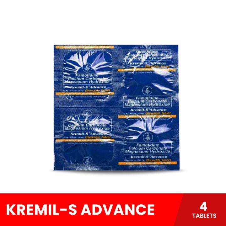 KREMIL-S Advance x 4 tablets chewable (For hyperacidity heartburn ...
