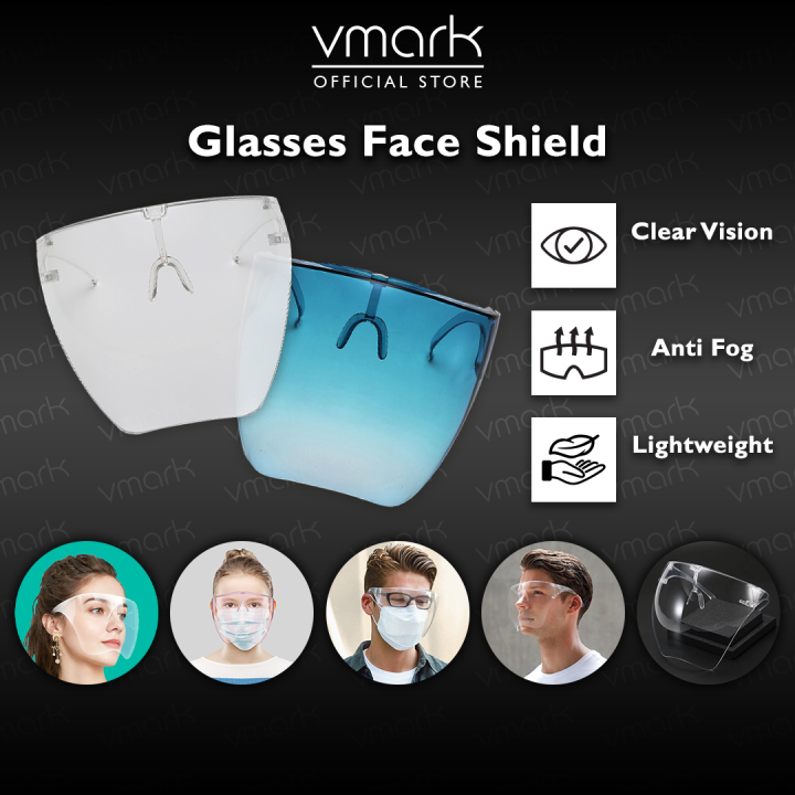 VMARK Face Shield Fashion Acrylic Transparent Full Face Shield Adult ...