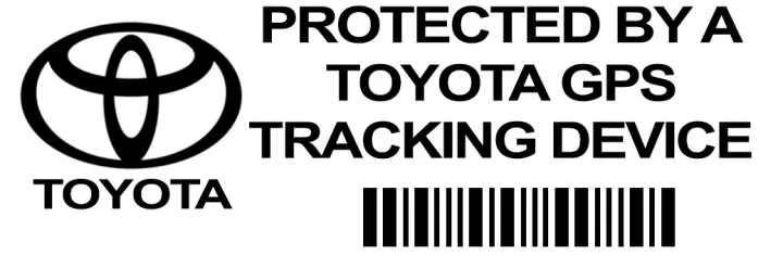 Toyota Protected GPS - Inside Sticker - 1pc | Lazada PH