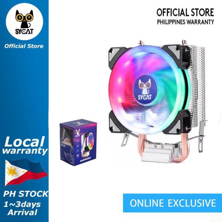 ♚LF02 CPU Cooling Fan RGB Lighting 3 Pin Air Cooler Radiator for Intel ...