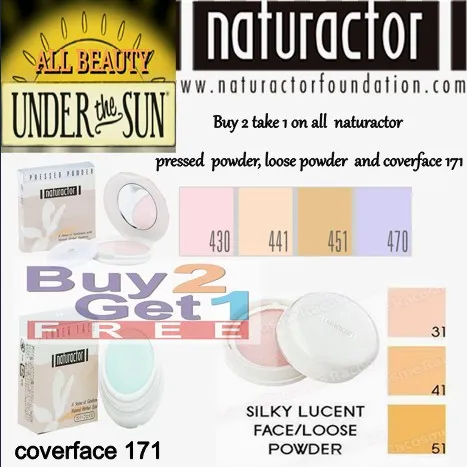 【new】 buy 2 take 1 NATURACTOR pressed powder, foundation and loose ...