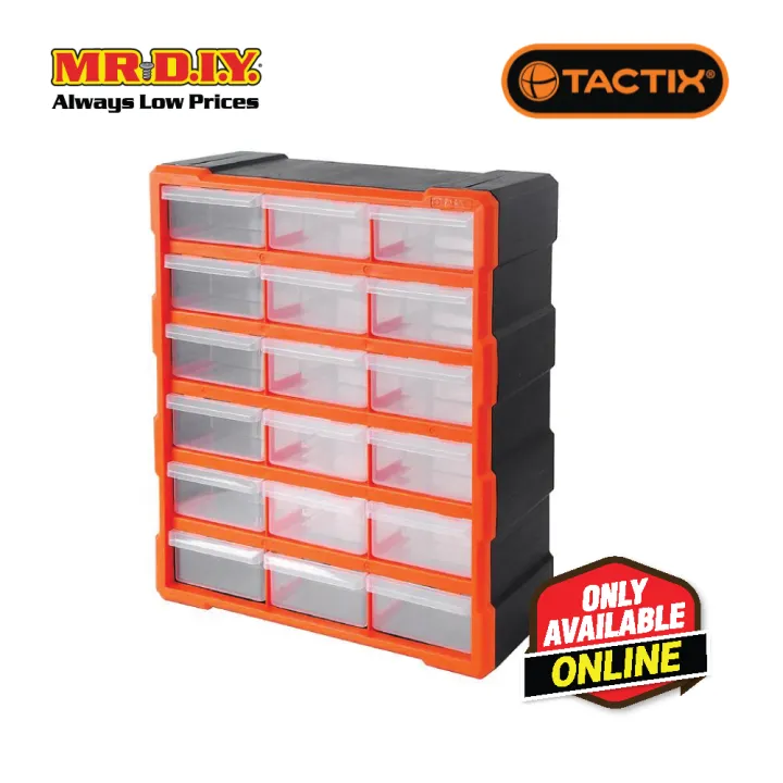 TACTIX 18-Drawers Storage Bin | Lazada