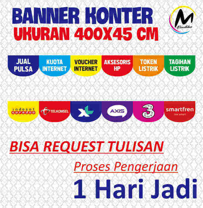 Banner konter Flag konter tulisan & logo | Lazada Indonesia