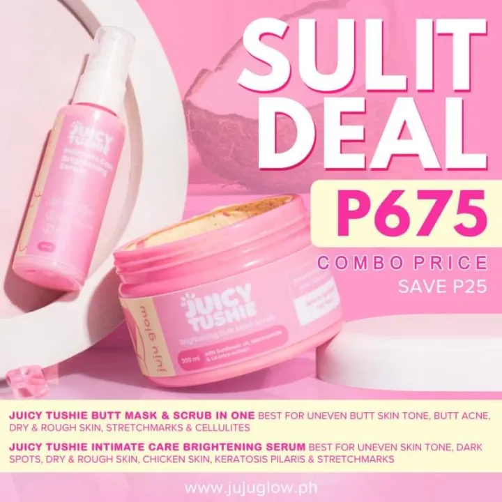 Sulit Deals Juicy Tushie Butt scrub and Serum | Lazada PH