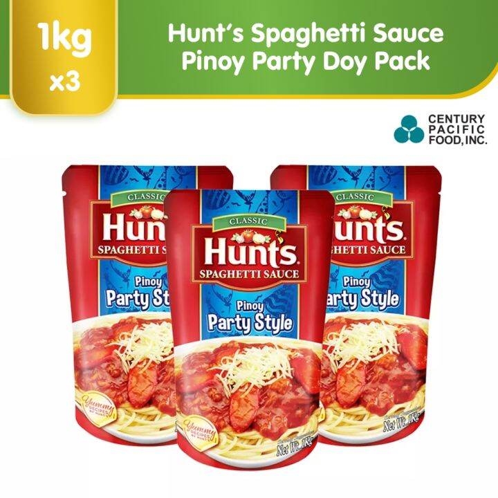 Hunt's Spaghetti Sauce Pinoy Party Doy 1kg Pack of 3 | Lazada PH