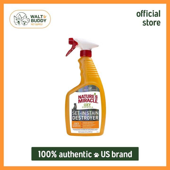 【COD】 Nature's Miracle Cat Set-In Stain Destroyer Spray - Oxy Formula Orange 709ml | Lazada PH
