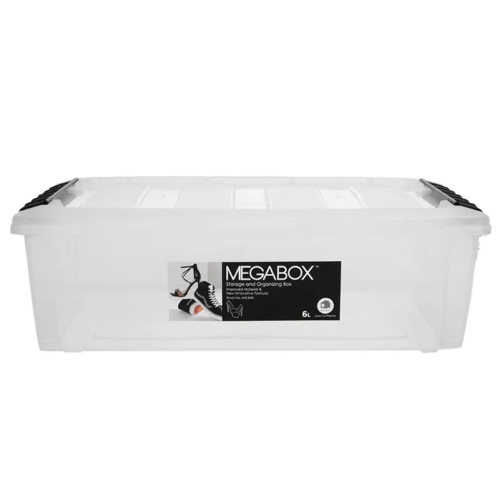 Landmark Transparent Mega Stackable Shoe Box Thick Plastic Hard Case ...