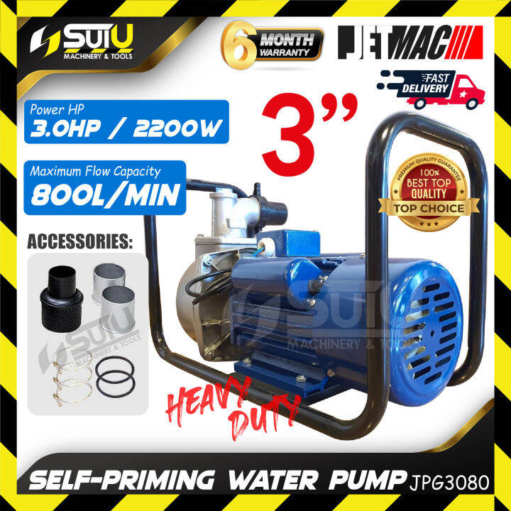 【NEW】JETMAC JPG3080 3" 3HP Self Priming Water Pump / Pam Air 2200W | Lazada