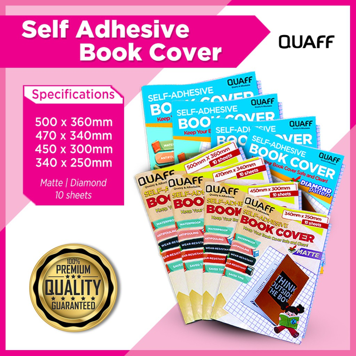 Self Adhesive Book Cover Matte / Diamond Pattern 4 sizes - 10sheets per ...