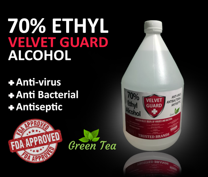 Velvet Guard Alcohol 1 GALLON 70% Ethyl Green Tea | Lazada PH
