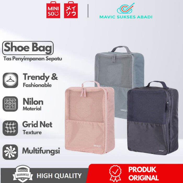 MINISO TAS KOTAK TEMPAT PENYIMPANAN SEPATU KAIN MINIGO SHOE BAG ...
