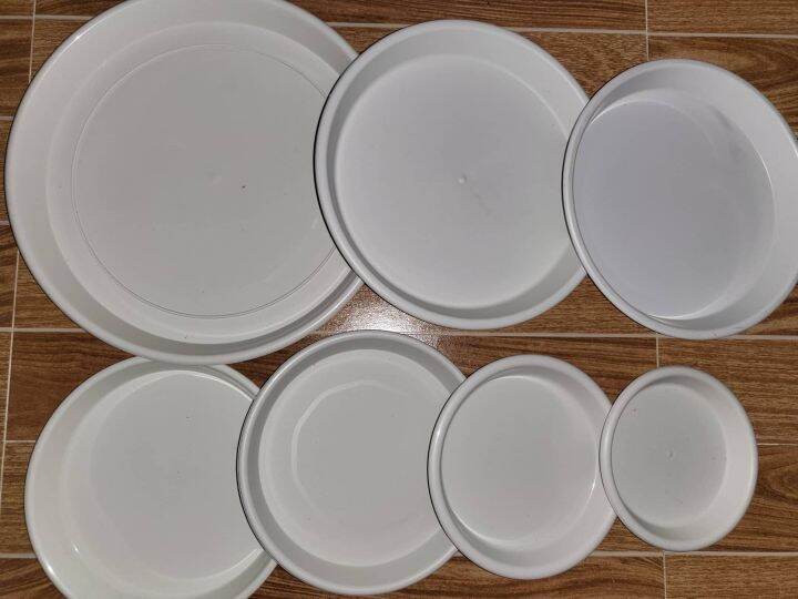 6 to 14 inches white saucer / plate / tray / water catcher / pots for ...