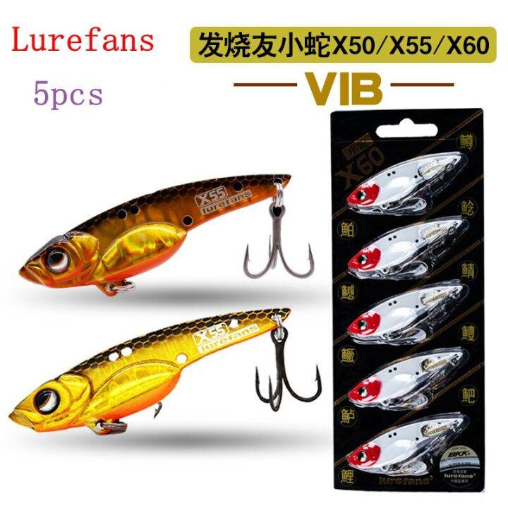 Lurefans 5Pcs Baby Snake X50/X55/X60 Sinking VIB Fishing Lure7.5/9.5/13.5G Isca Artificial Woler ...