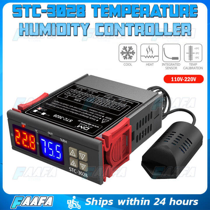 STC-3028 Temperature Controller for Egg Incubator Thermostat Humidity Control STC-1000 220V ...