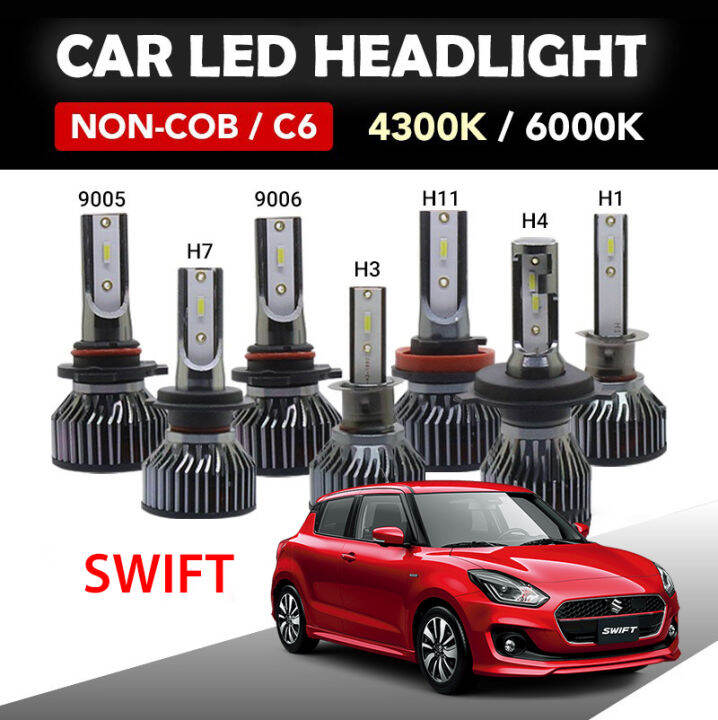 (SUZUKI) Swift 2PCS Car LED Mini Headlight Foglight Replacement Hi/Lo ...