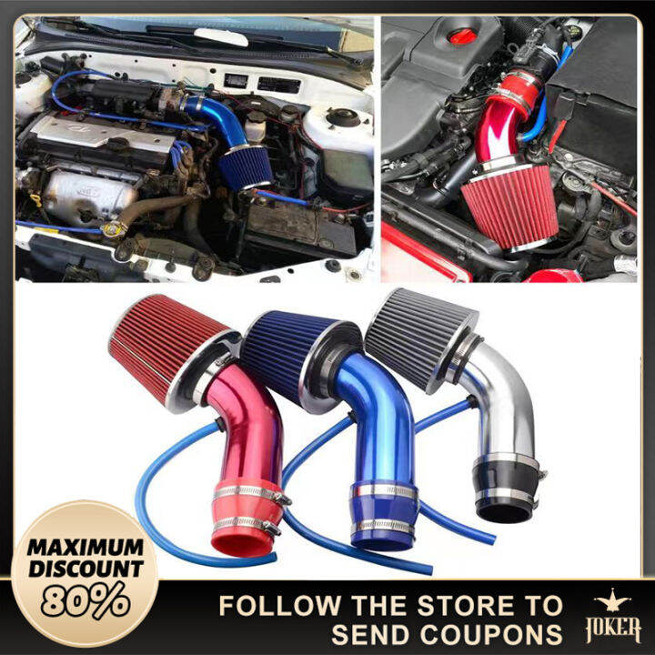 universal Full Set 3" 76mm Car Cold Air Intake System Turbo Induction ...