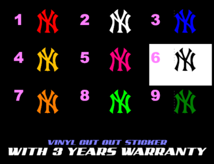 NEW YORK LOGO sticker for CARS with 3years warranty LxH 5.3"x6" *fade ...