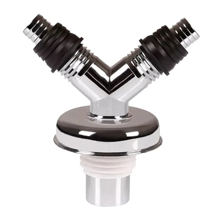 Bathroom Fittings Hose Splitter Washing Machine Connector Water Drain ...