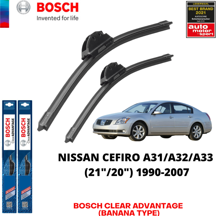 Bosch Clear Advantage Wiper Blade set for Nissan Cefiro (A31, A32, A33 ...