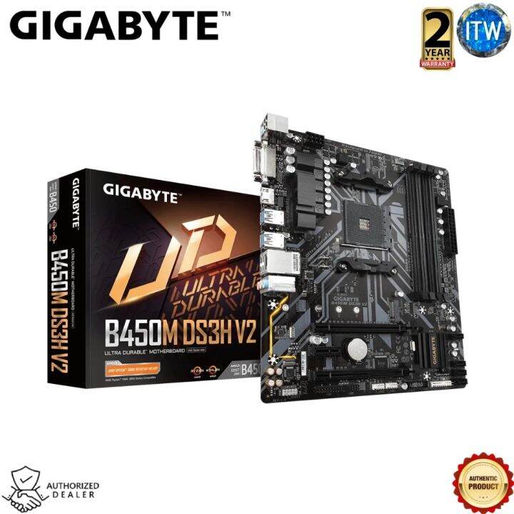 100 Authentic ♙ B450M DS3H - B450 Chipset Durable ATX Motherboard | Lazada PH