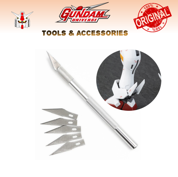 Gundam Tools Easy Grip Cutter Knife + Spare Blade Precision Engraving ...