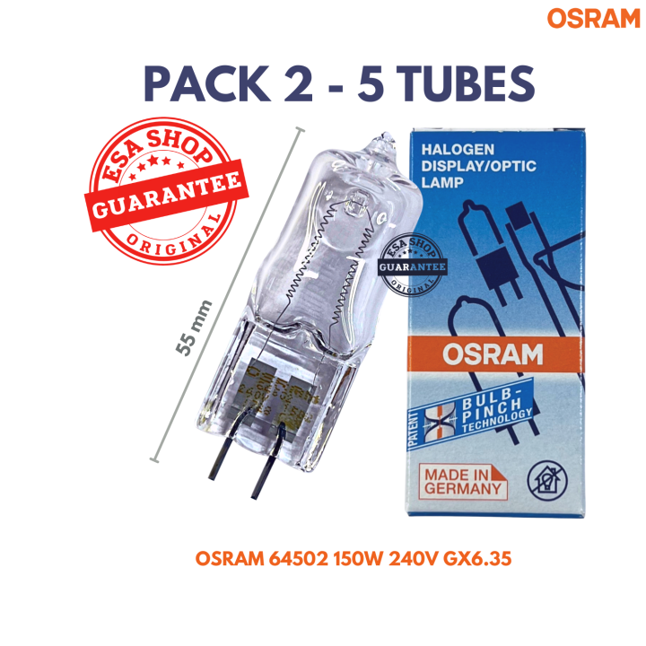 หลอดไฟแพ็ค2-5หลอดOSRAM 64502 240V 150W GX6.35 | Lazada.co.th