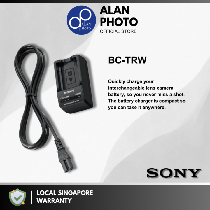 Sony BC-TRW W Series Battery Charger (Black) for InfoLITHIUM NP-FW50 Battery | Lazada Singapore