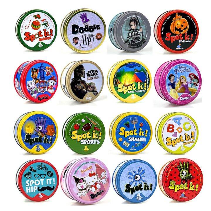 Spot It Cards Board Game Dobble Disney 100 Princess Star Wars Paw ...