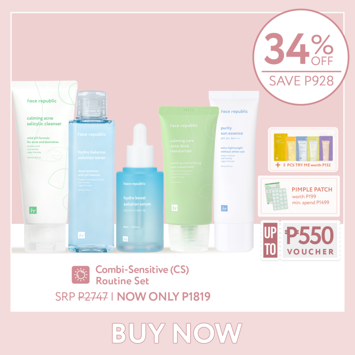 Face Republic Combination Sensitive (CS) Routine Set | Lazada PH