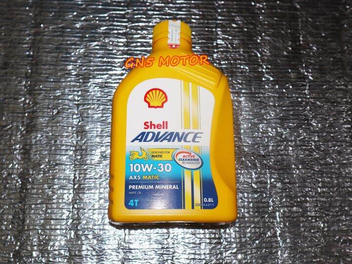 OLI MESIN SHELL ADVANCE 10W-30 AX5 PREMIUM MINERAL 800 ML UNTUK SEMUA ...
