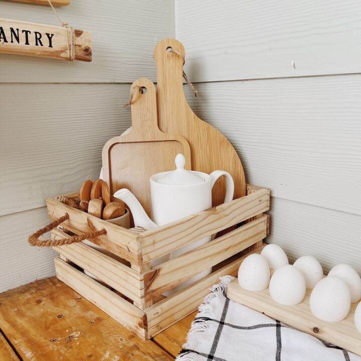 COD Wooden Crate Country Style (Charlotte) | Lazada PH