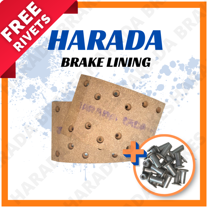 Harada Brake Lining 47115-182 by Harada Brakes™ with FREE RIVETS ...