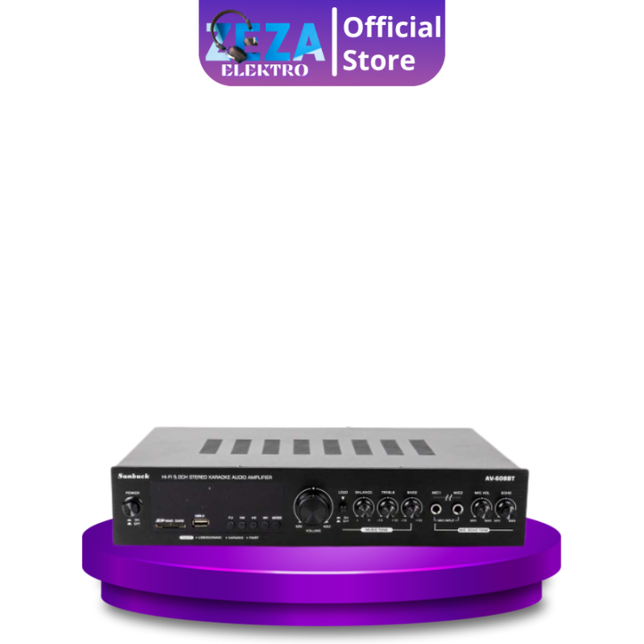 Sunbuck Audio Bluetooth Amplifier Karaoke 5CH 600W - AV-608BT | ampli ...