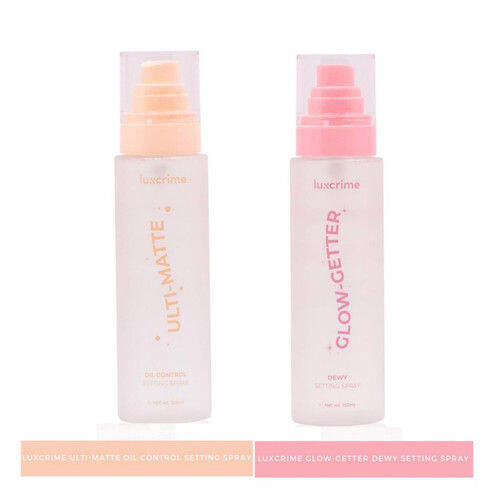 LUXCRIME Setting Spray Glow Getter Dewy & Ulti-Matte Oil Control (Share ...
