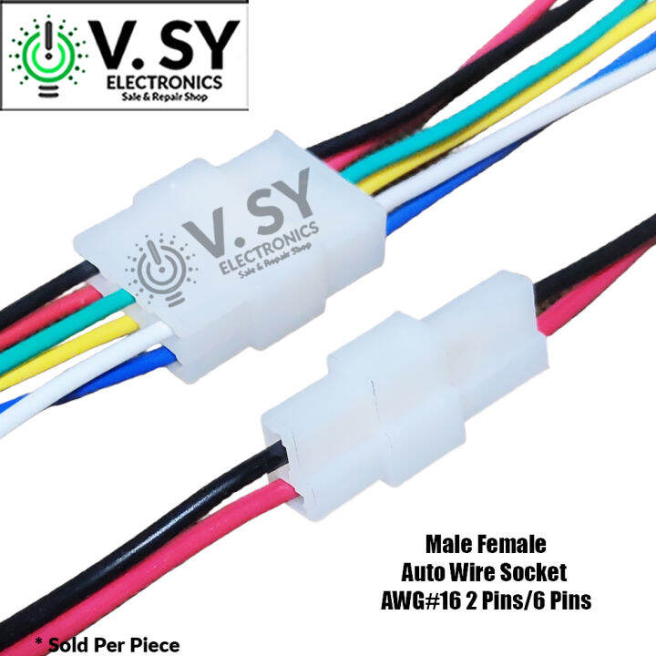 2 Pins/6 Pins Auto Wire Socket Male Female Connector Plug Electrical ...