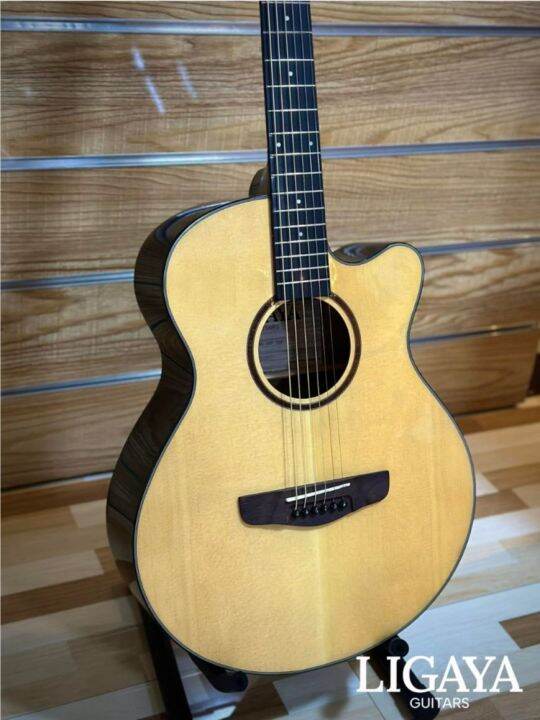 LGY S Series S1A Om spruce top acoustic guitar with pick-up | Lazada PH