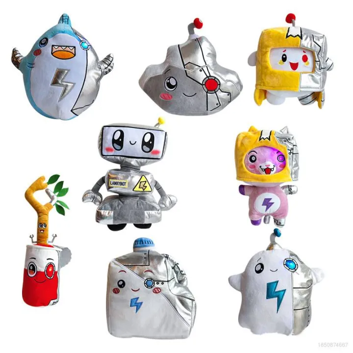 Jason 45Cm Lankybox Cyborg Plush Toys LED Light Foxy Boxy Sharky Bot ...