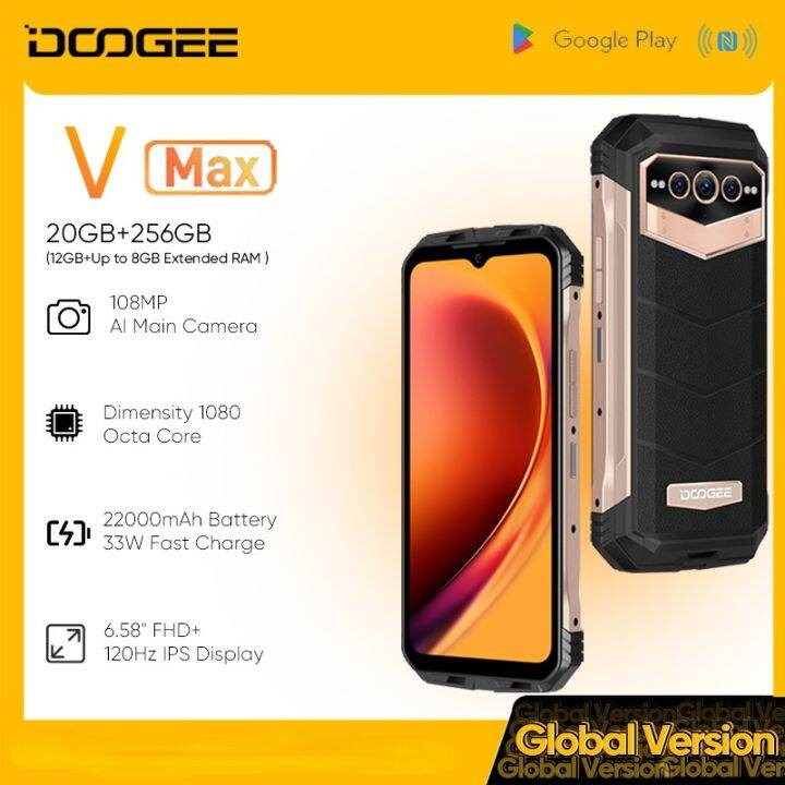 DOOGEE V แม็กซ์ 5G เสริมโทรศัพท์มือถือ 6.58 "120Hz ขนาด 1080 ความ ...