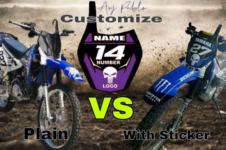 Motocross Number Plate Decal Sticker | Lazada PH