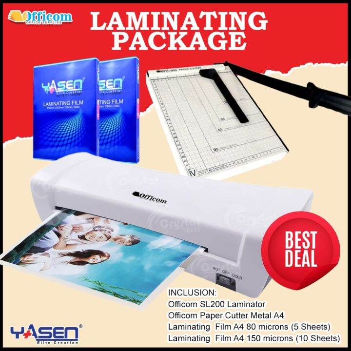 Officom Sl200 Laminator A4 Hot And Cold Laminating Machine Two Rollers