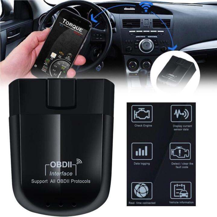 AER ELM327 25K80ชิป OBD2 WiFi AER ELM 327 V1.5 PIC18F25K80 ELM327บลูทูธ4.0 OBD2เครื่องมือสำหรับ ...