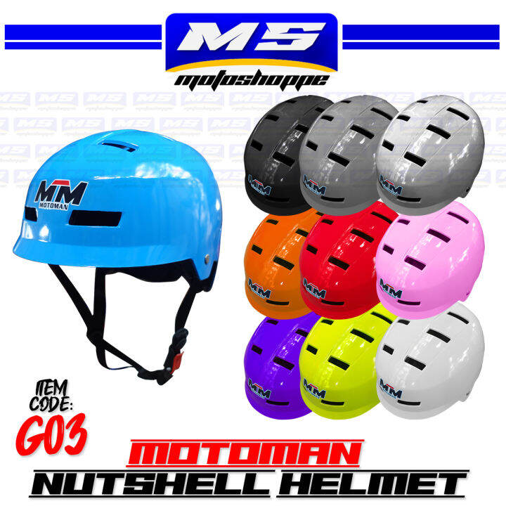 MOTOMAN NUTSHELL HELMET H03-MOTOSHOPPE | Lazada PH