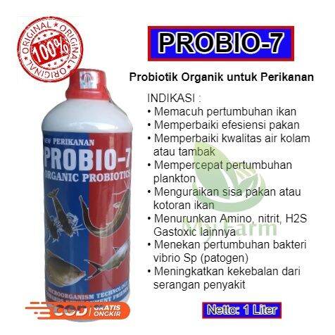 Obat Ikan Probio 7 1 Liter Probiotik Vitamin Starter Untuk Lele Nila Gurameh Koi Biar Cepat ...