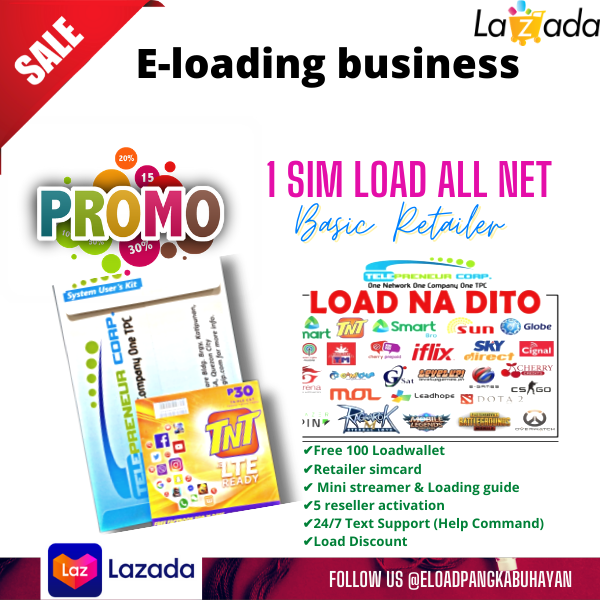 TPC E-LOADING BUSINESS BASIC RETAILER KIT 1 SIM LOAD ALL NETWORK ...