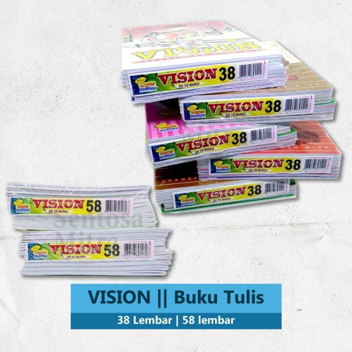 Buku Tulis Vision 38 & 58 Lembar 1 pak 10pcs | Lazada Indonesia