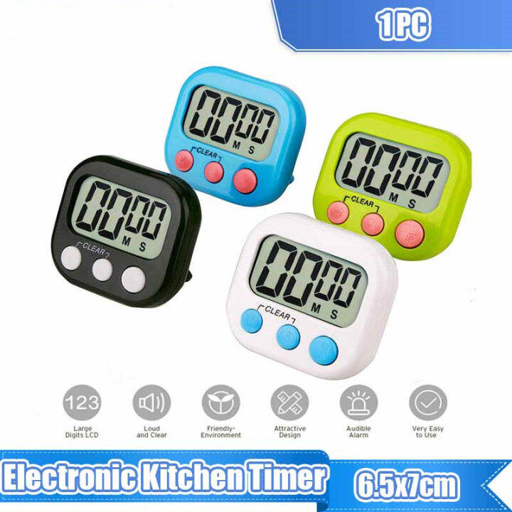 Electronic Kitchen Timer LCD Display Large Screen Electronic Timer ...