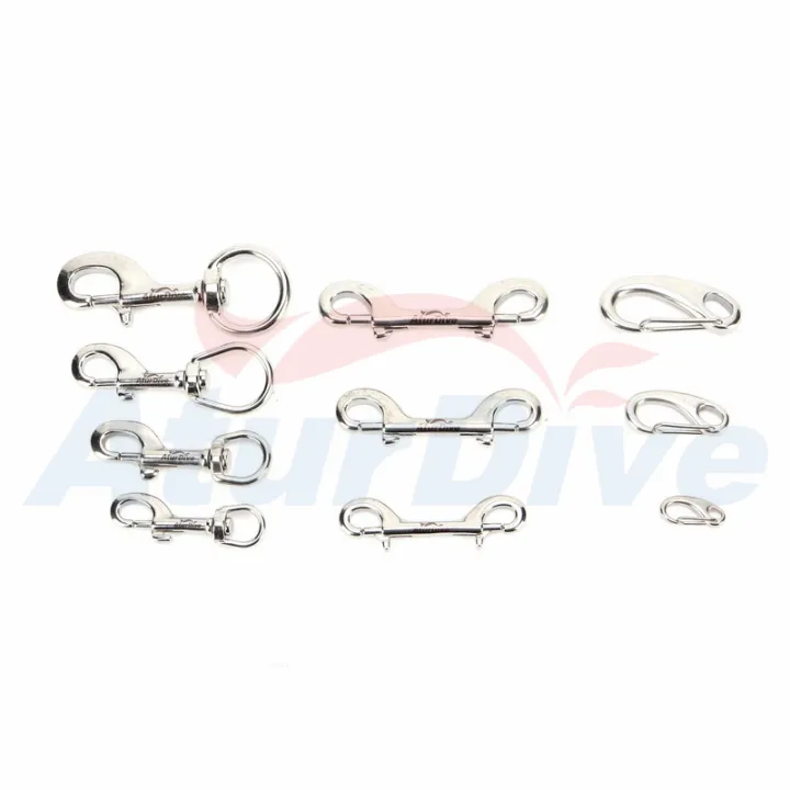 AturDive diving double hook double buckle 316 stainless steel spring ...