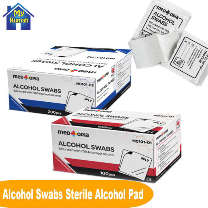 Alcohol Swabs Sterile Alcohol Pad【100pcs】【200pcs】 | Lazada