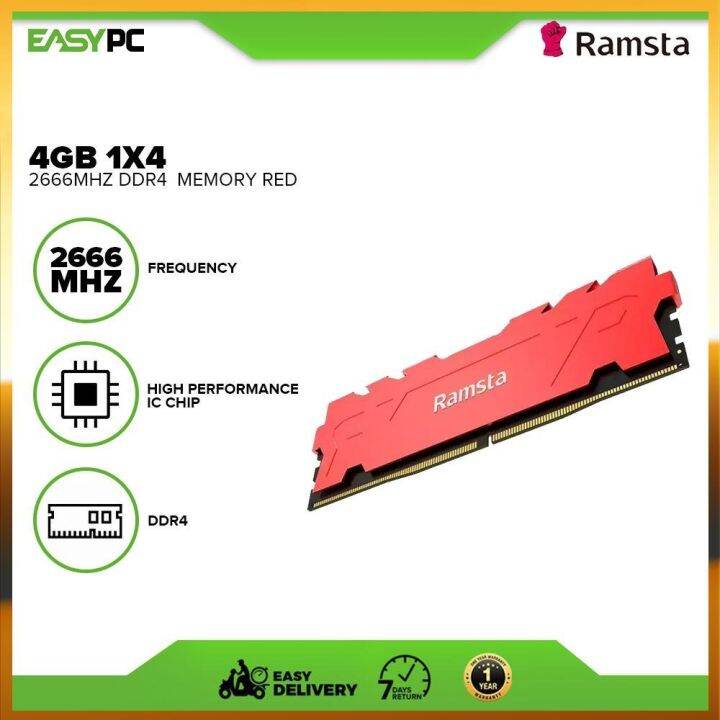 EasyPC Ramsta 4GB/8GB Memory 1x DDR4 2666Mhz 3200mHz U-Dimm Memory for ...