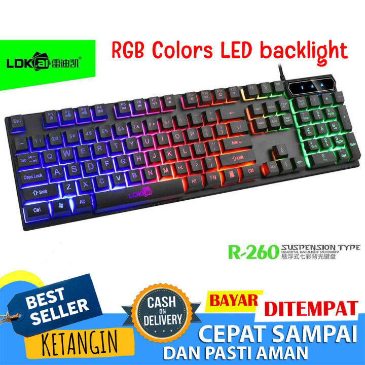 Keyboard Gaming Kabel Divipard GK-50 RGB LED Model Mechanical Untuk ...
